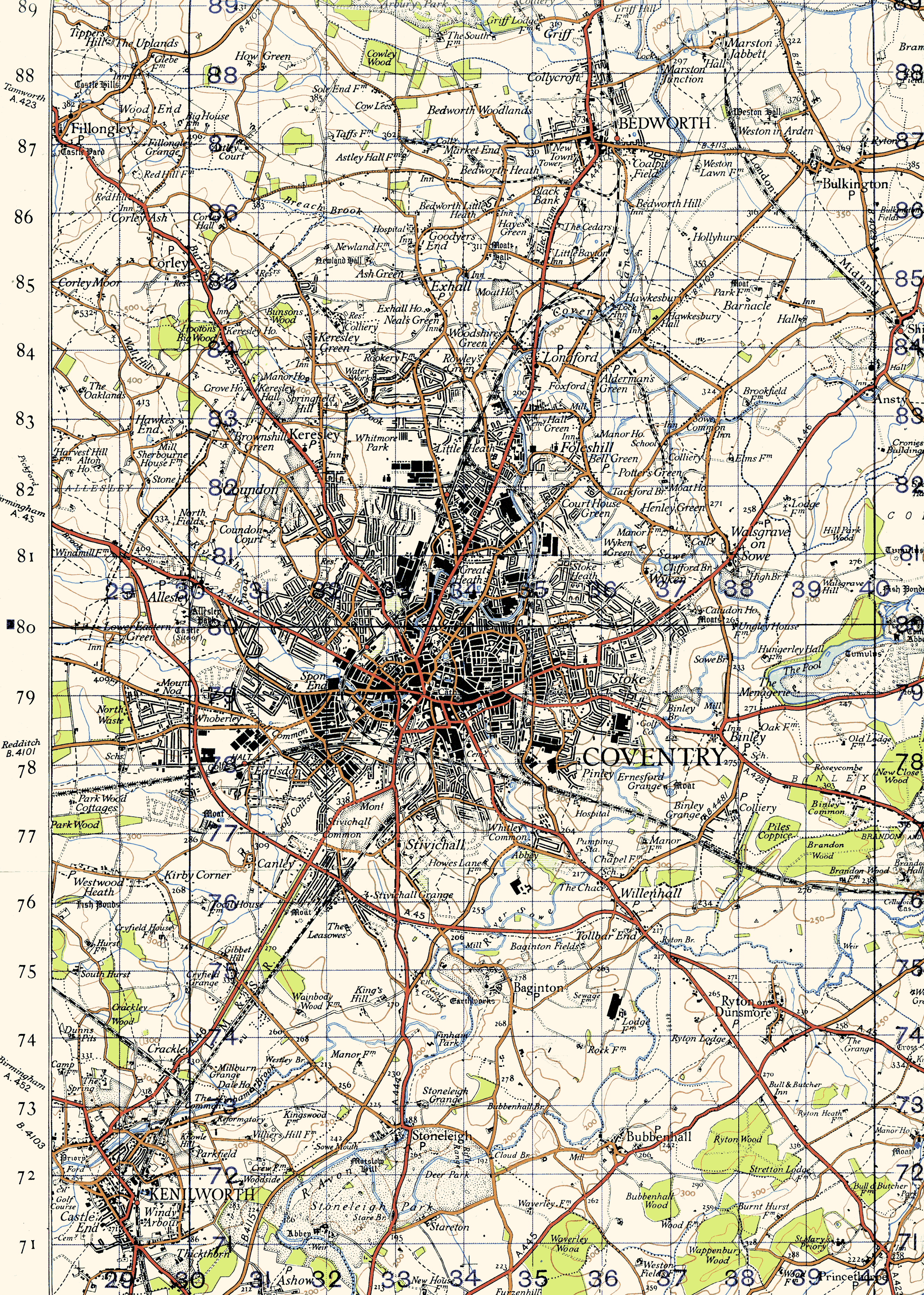 Historic Coventry - Scans of old maps