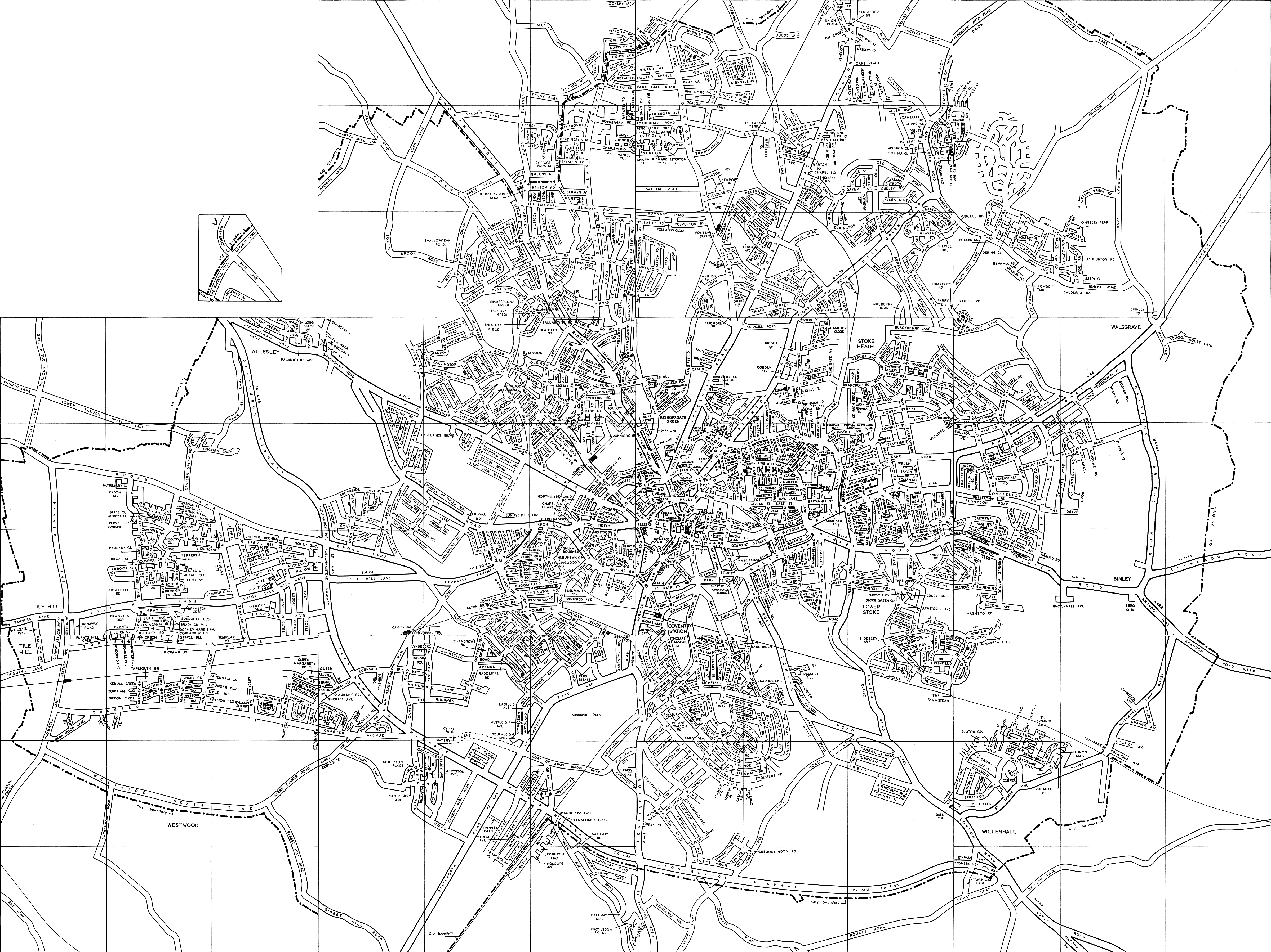 Historic Coventry - Scans of old maps
